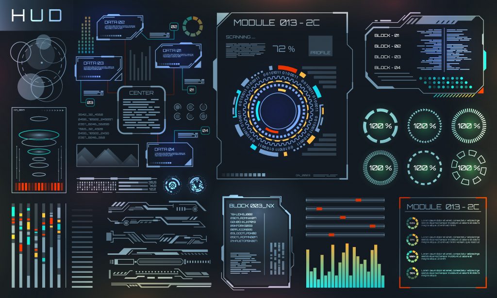 HUD And UI Set Elements Sci Fi Futuristic User Interface Tech And